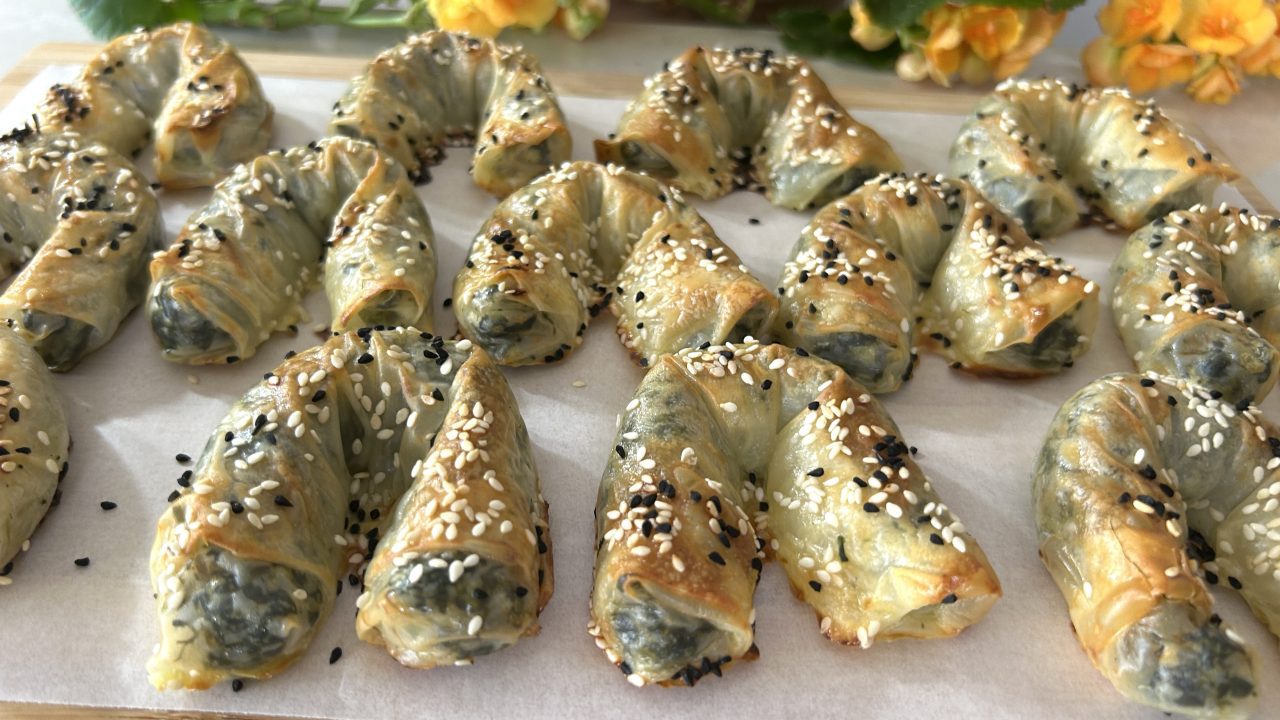 Rice Paper Spinach Rolls | Zara Cooks